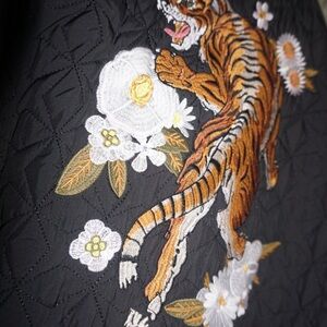 Zara | Jackets & Coats | Zara Embroidered Tiger Bomber Jacket | Poshmark